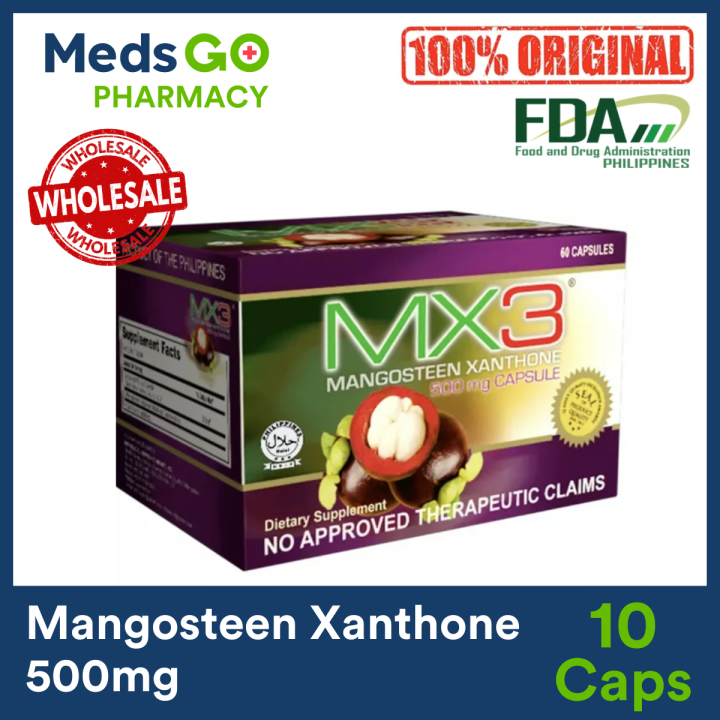 MX3 Mangosteen 10 Capsules Original 500mg | Lazada PH