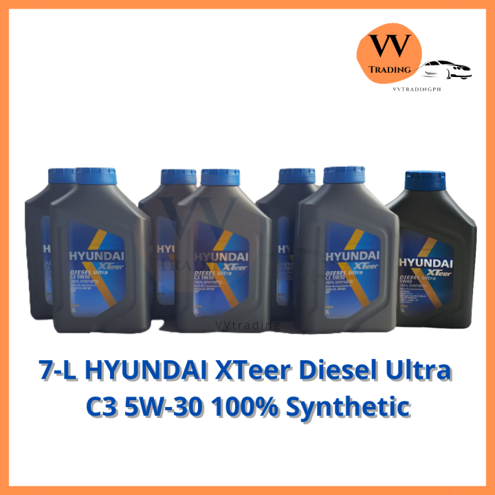 7-Liters Hyundai XTeer Diesel Ultra C3 5W-30 100% Synthetic | Lazada PH