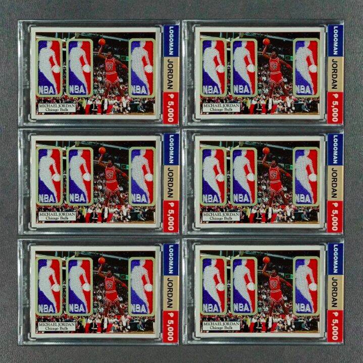 Michael Jordan Triple LOGOMAN REPRINT NBA Cards with Free Magnetic Case ...