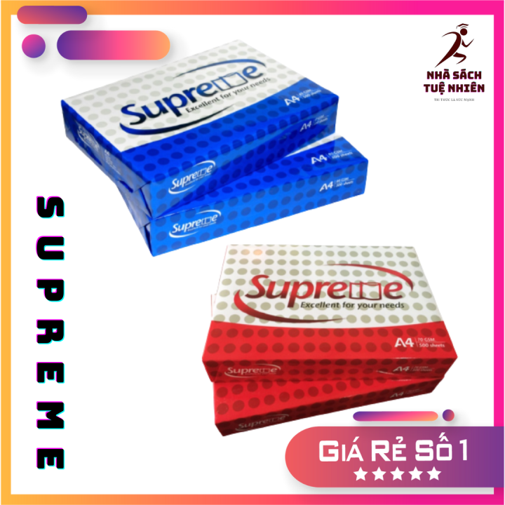 Giấy A4 Supreme 70gsm 80gsm giấy in Photo A4 giá rẻ CAM KẾT CHẤT LƯỢNG | Lazada.vn