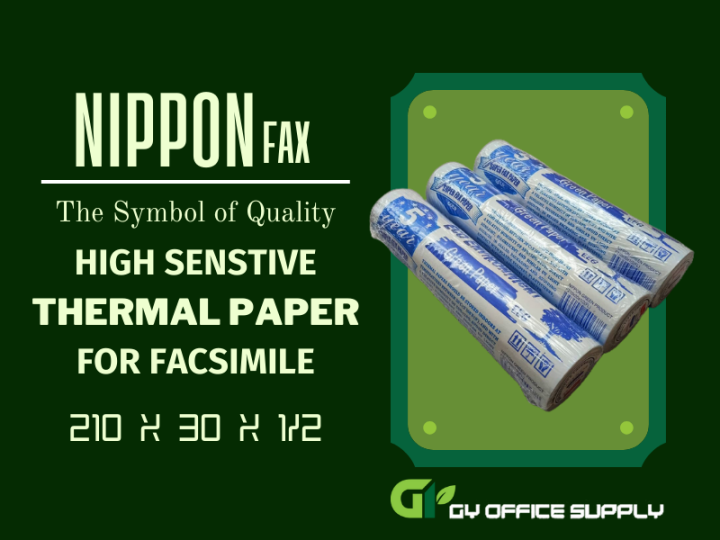 Nippon Fax Thermal Paper Stationery 210 X 30 Fax Paper Kertas Fax | Lazada