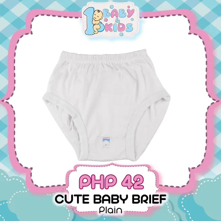 1Babykids 1pc Brief for Baby Boy Plain White Cotton | Lazada PH