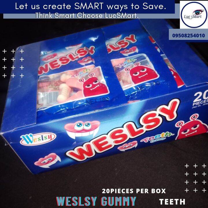 WESLSY Gummy Teeth in a Box with 20packs each box | Lazada PH