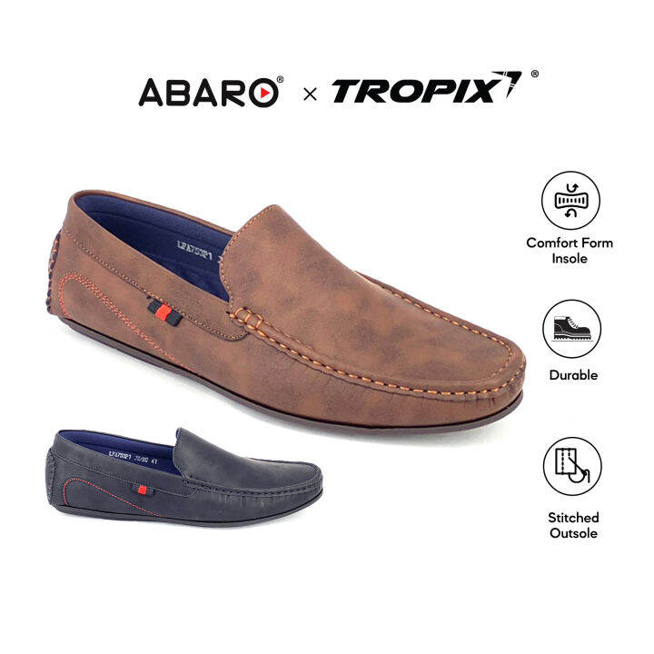 TROPIX Men Loafers Faux Leather LFA753P1 Comfy & Soft/Extra Large/Men Boat Shoes/Kasut Sampan ...