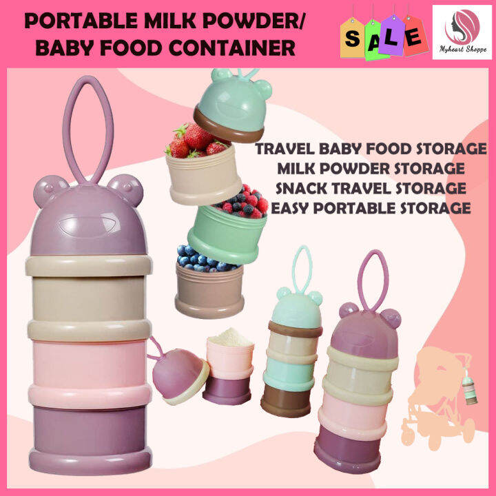 3 Layer Formula Milk Storage Baby Food Storage Milk Powder Dispenser ...