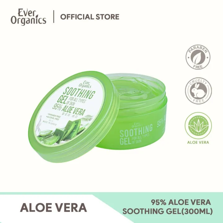 Ever Organics 95 Aloe Vera Soothing Gel(300ml) | Lazada PH