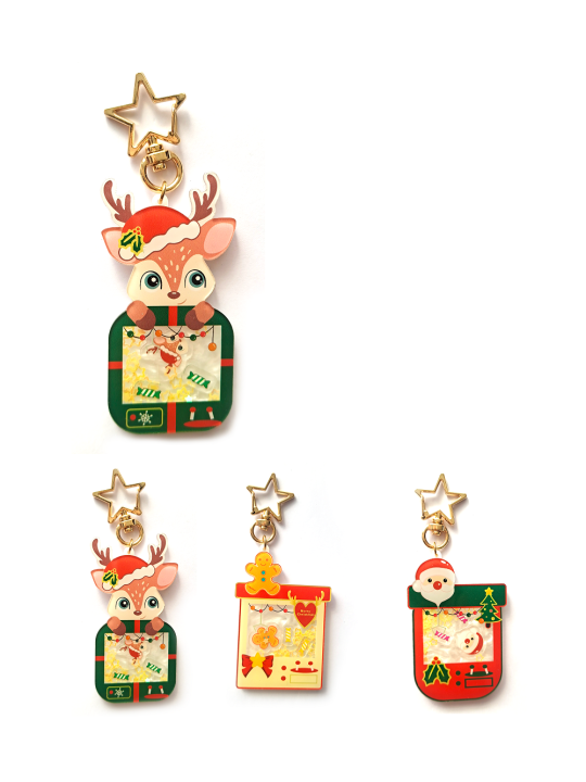 Miniso พวงกุญแจอะคริลิคพร้อมตะขอเหล็กรูปดาว คอลเลคชั่นคริสต์มาส ...