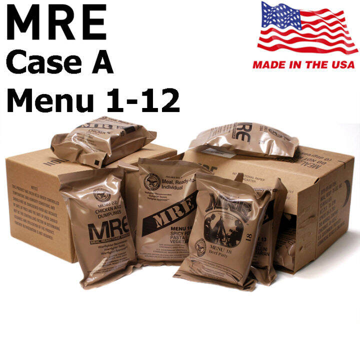 +พร้อมส่ง+ MRE USA Case A มีให้เลือก MENU 1-12 อาหารฉุกเฉินทหารกองทัพ ...