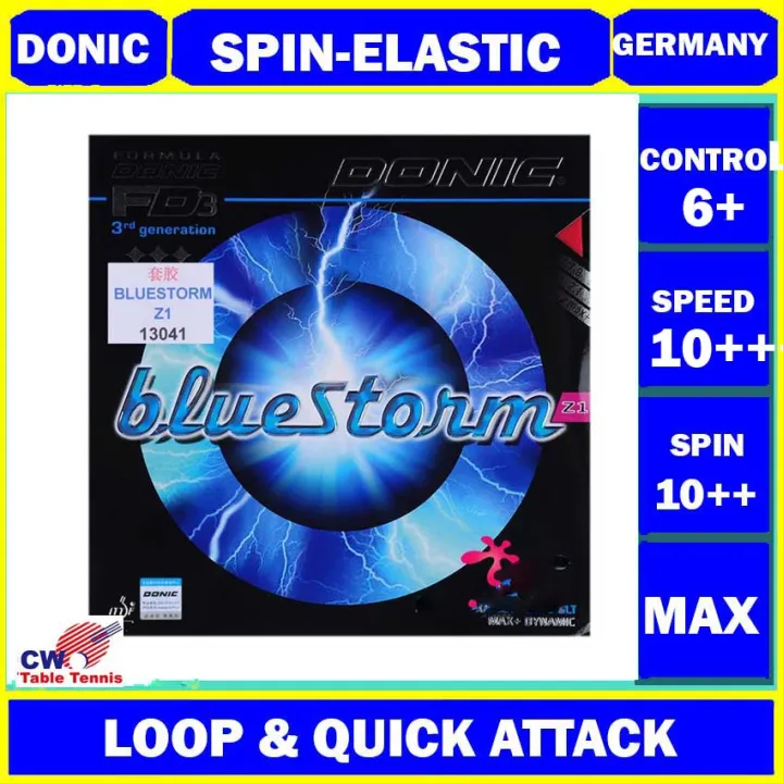 DONIC Bluestorm Z1 Rubber Made in Germany ITTF Approved Table Tennis ...