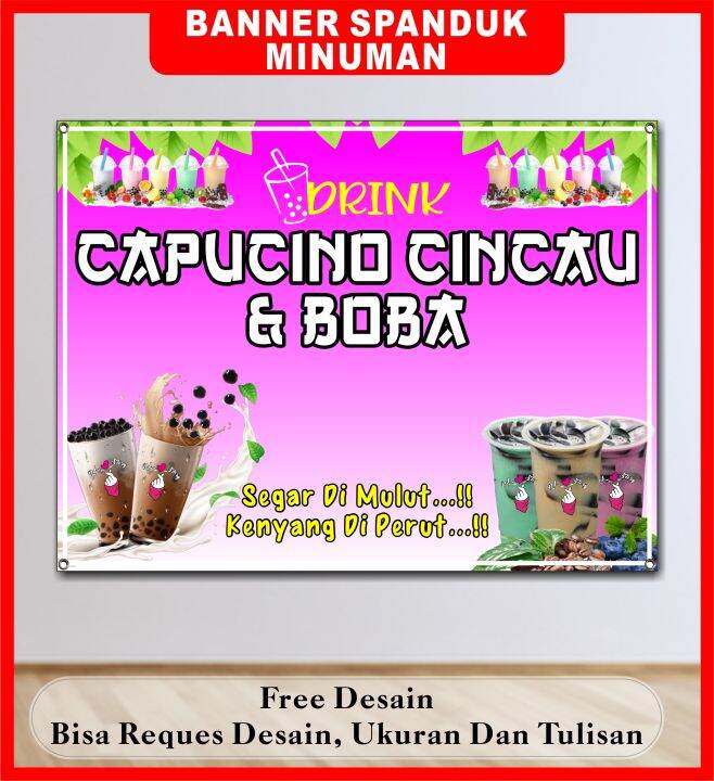 Banner BOBA, Spanduk Minuman BOBA ( Bayar Ditempat ) 120x80 cm | Lazada ...
