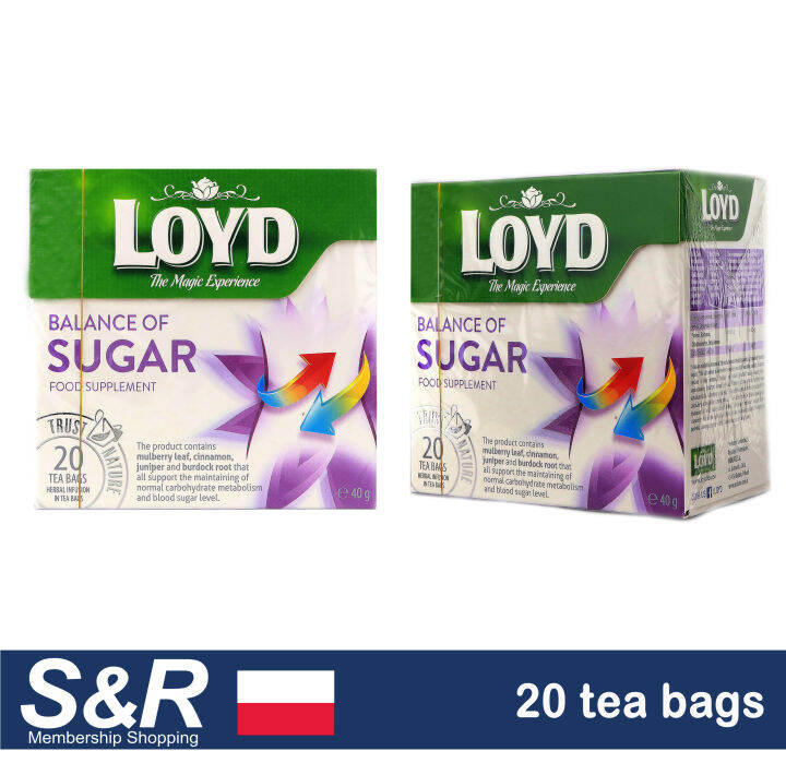 Loyd Balance of Sugar Food Supplement Tea 20 tea bags | Lazada PH