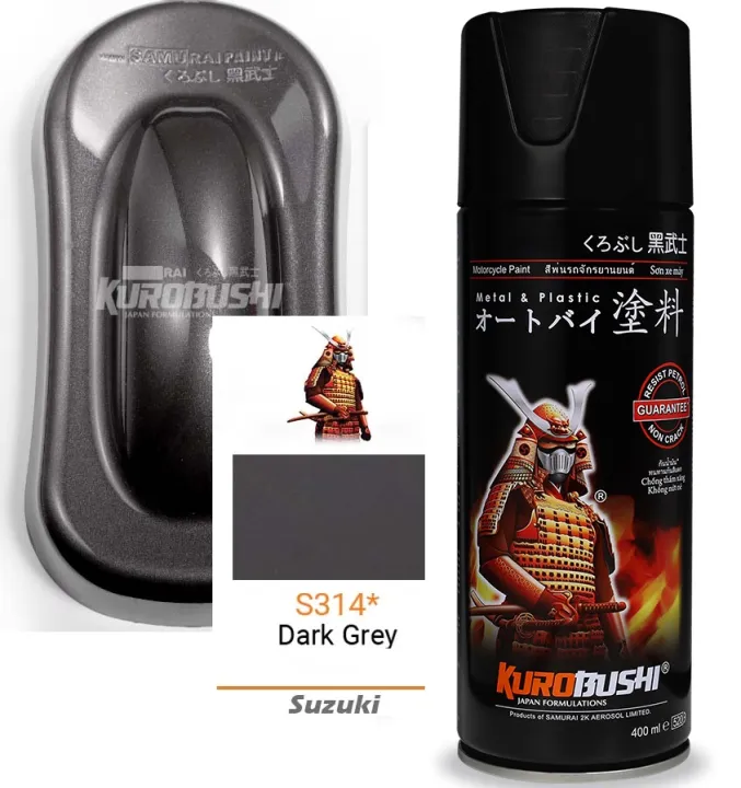 Suzuki Colours Samurai Paint Kurobushi Cat Semprot Pilox Pilok S314* Dark Grey / Abu-Abu Metalik ...