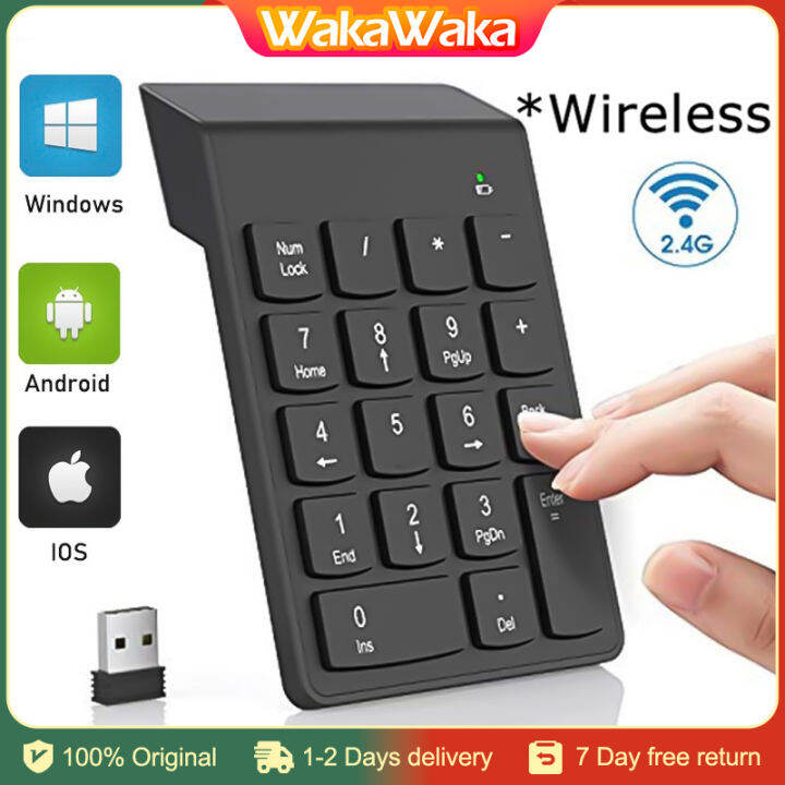 Original Mini Numeric Keypad Wireless 18 Keys Number Pad Numeric Keypad Keyboard for Laptop PC ...