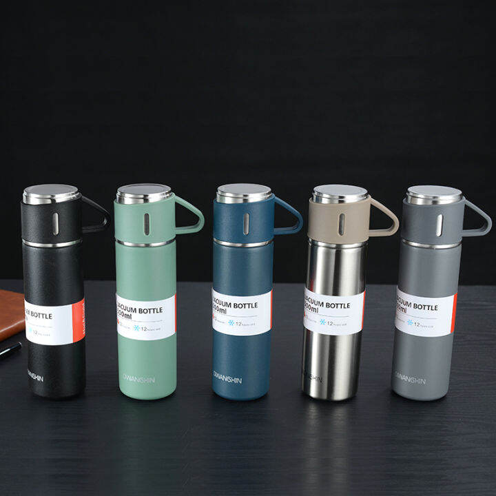 Set Termos 3 in 1 Termos Mini Vacuum Flask 500ml Botol Stainless Steel ...