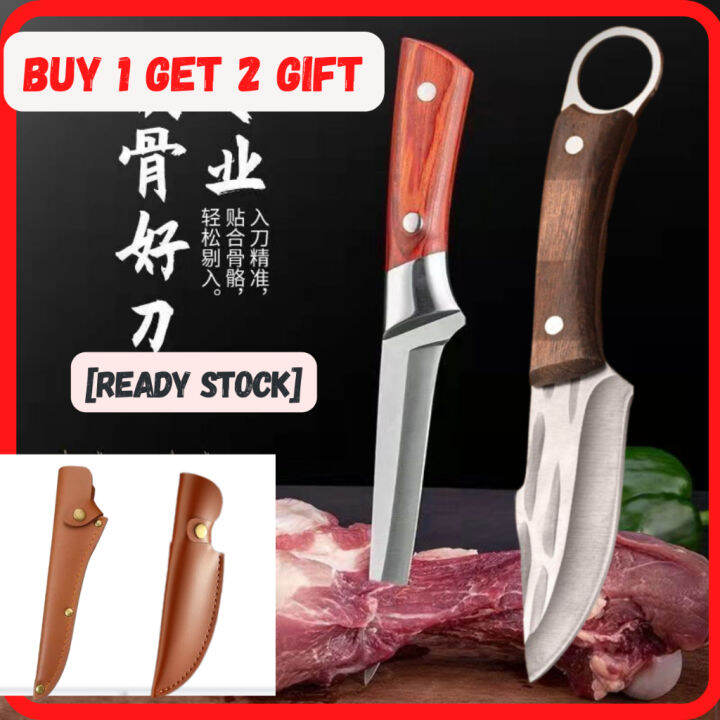 SUPER KNIFE / MONGOLIAN KNIFE 3-Layer Anti-Rust Knife Professional ...