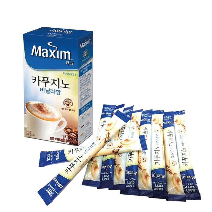 Maxim Korean Cafe Coffee Cappuccino Vanilla Mix Box 130g | Lazada PH