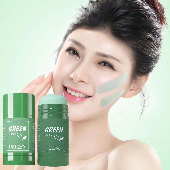 Deep Cleansing Green Tea Mask Stick Mud Facial Purifying Skin Whitening ...