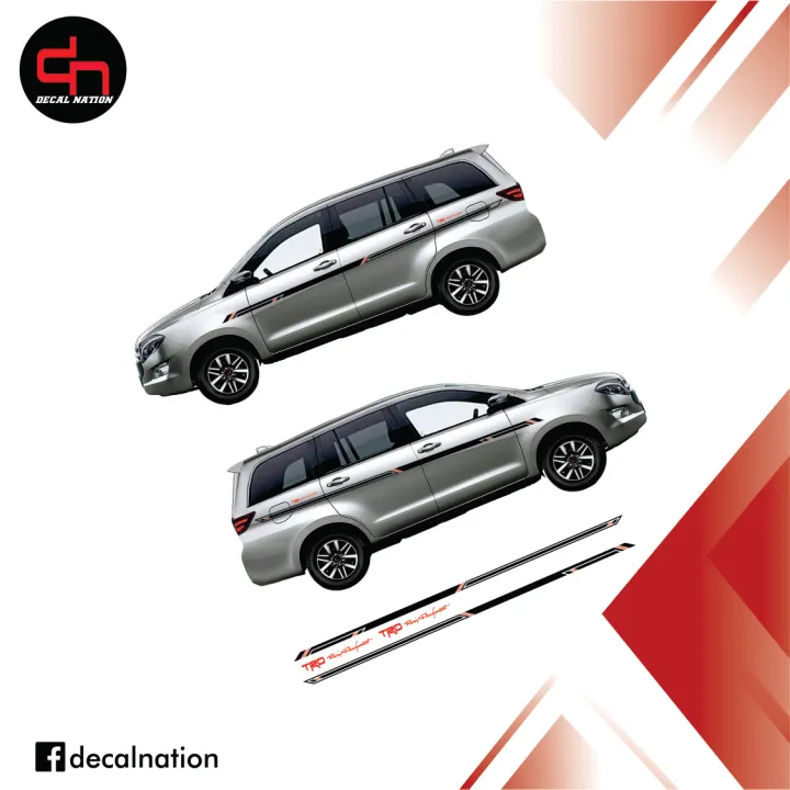 Toyota Innova Weatherproof Car Decals Cut Out Vinyl Sticker Black and ...