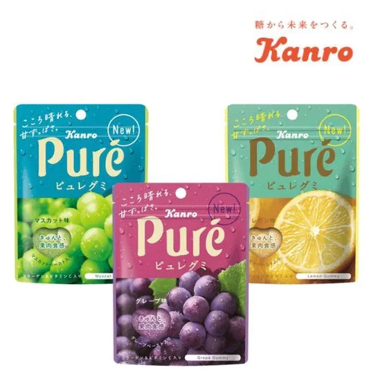 Kanro Pure Gummy Muscat / Grapes 56g 甘樂橡皮糖 青提子味 / 提子味 | Lazada
