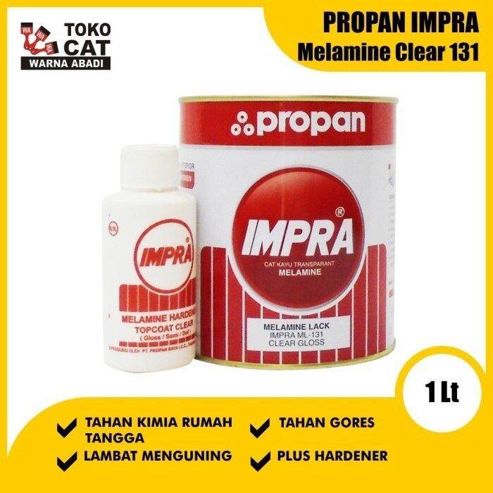 CAT PROPAN IMPRA MELAMINE CLEAR ML-131 1 LITER + HARDENER | Lazada ...