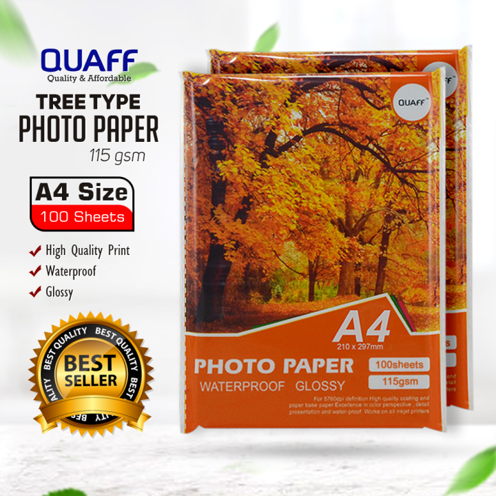 【PrinTEE】QUAFF Inkjet Photo Paper Glossy Photo Paper A4 Size 115gsm ... 【PrinTEE】QUAFF Inkjet Photo Paper Glossy Photo Paper A4 Size 115gsm ...