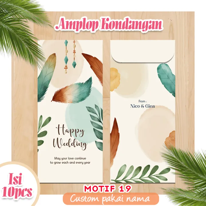 amplop kondangan custom pakai nama | Lazada Indonesia