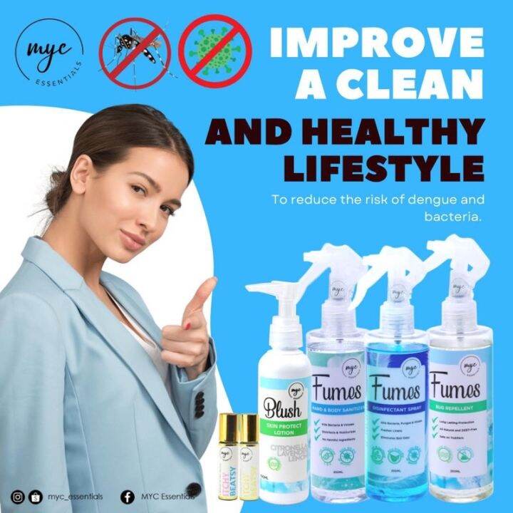 MYC FUMES Sprays - Room Sprays | Bug Repellent | Disinfectant Spray | Toilet Sanitizer | Lazada PH