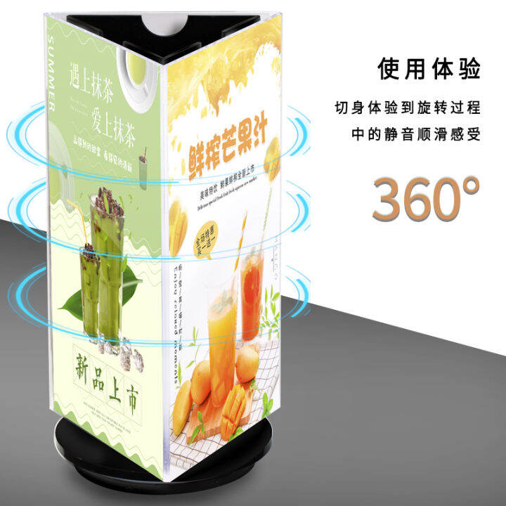 Shangmeijia acrylic triangle price card display menu wine card table ...