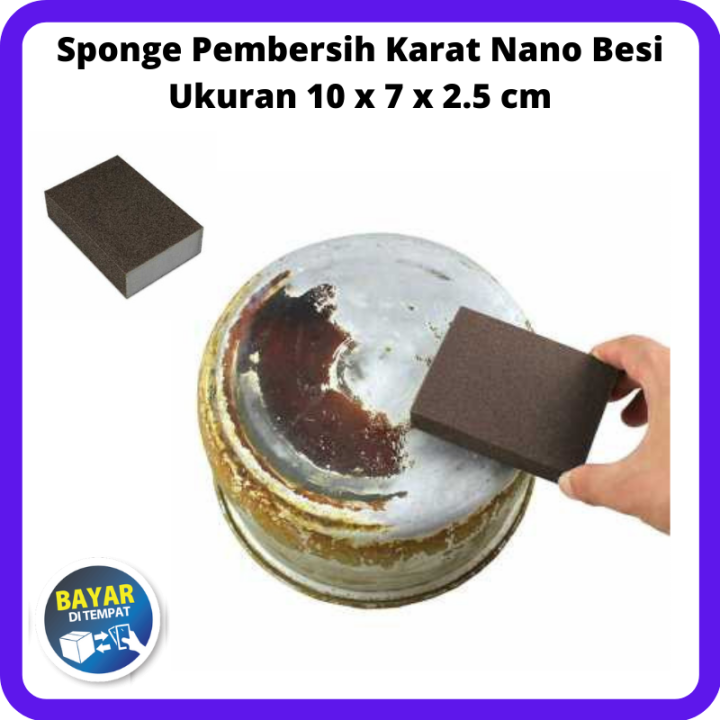 Sponge Pembersih Karat Besi Wajan / Spons Megic Nanoo Besi / Alat ...