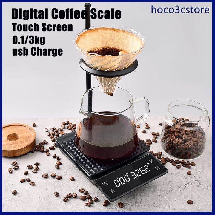 fxdbg 0.1/3kg Coffee Weighing Scale Digital Portable Coffee Scale with ...
