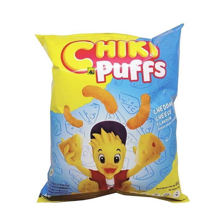 Chiki PUFFS - Makanan Ringan Ekstrudat Rasa CHEDDAR CHEESE - 60gr ...