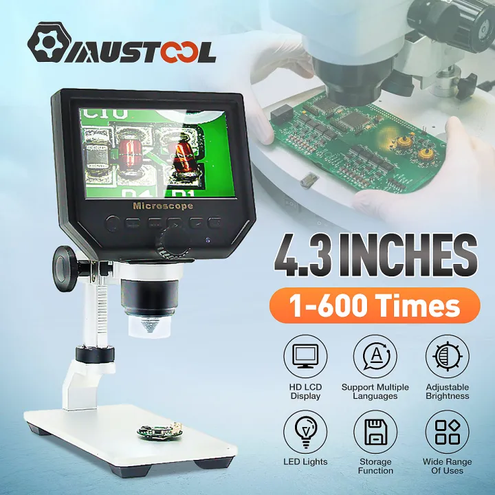 Mustool G600 600X 3.6MP Digital Microscope Electronic Video Microscope ...