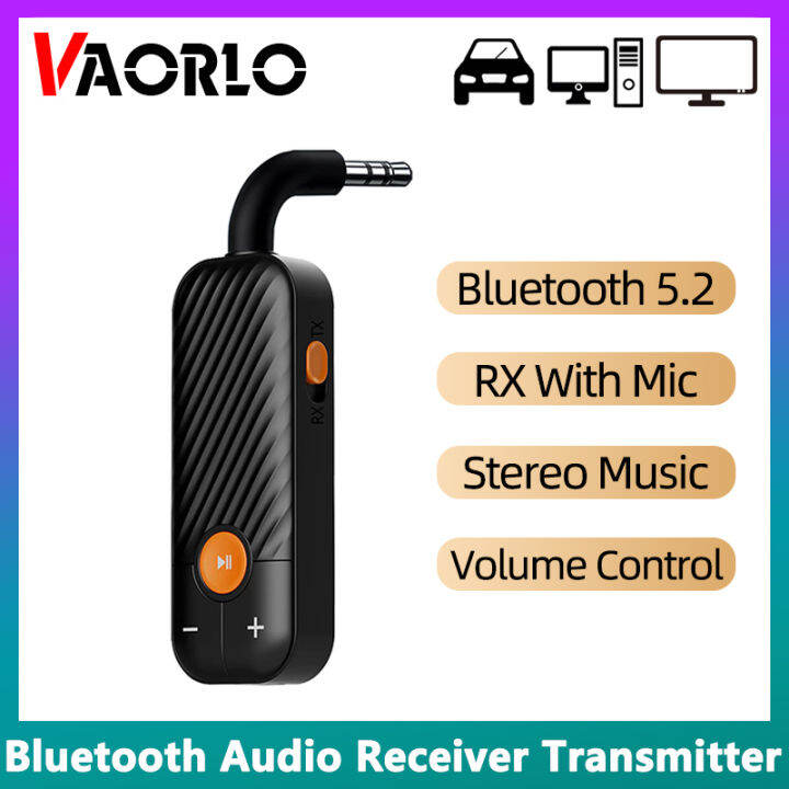 VAORLO 2 IN 1 Bluetooth 5.2 Audio Receiver Transmitter Handsfree Call ...