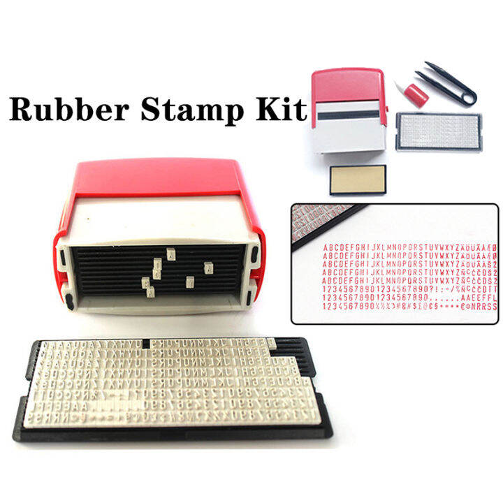 DIY Rubber Stamp Kit Personalise Self Inking Letters number symbols | Lazada PH