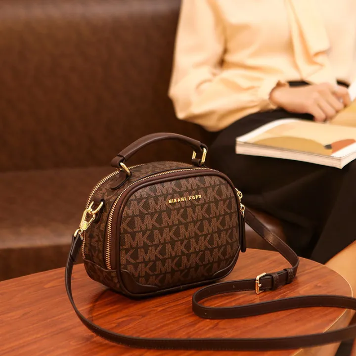 XIAODAXIA ฮ่องกง MKJ ถุงเล็ก 2022 ใหม่แฟชั่นสไตล์ตะวันตกกระเป๋ากลมเล็กอินเทรนด์หนังแท้แมทช์ลุค ...