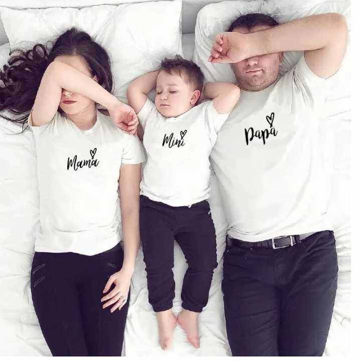 RELATIVE*BAJU KAOS SIMPLE COUPLE MAMA M*NI PAPA T-SHIRT LUCU KEREN DAN ...