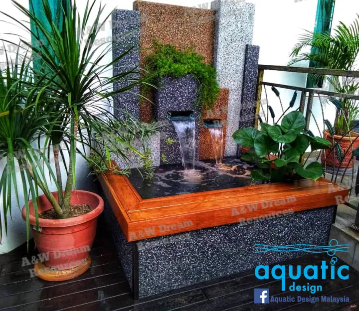 AW 09 4x4x4.5 Custom Made Water Feature Low Maintenance Fiberglass Pond ...