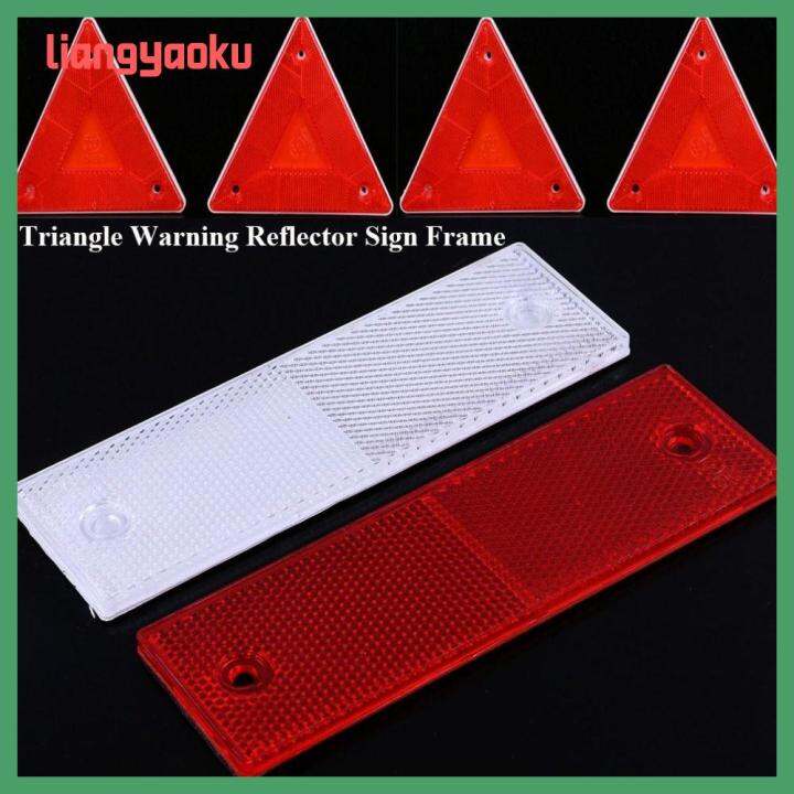 LIANGYAOKU 15CM Triangle Warning Reflector Reflective Sign Board 2 ...