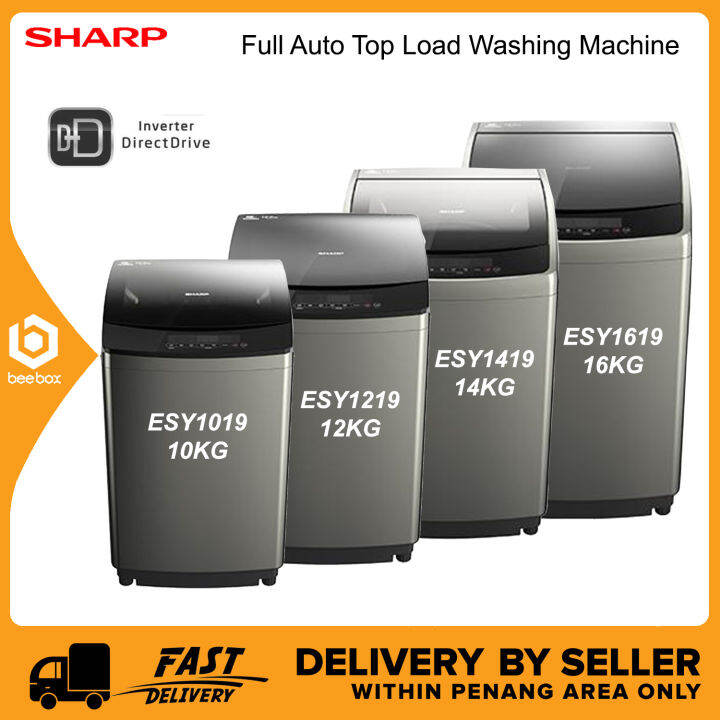 Sharp Full Auto Top Load Washing Machine DD Inverter - ESY1019 10KG ...