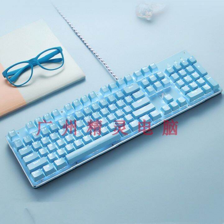 X9 True Mechanical Backlit Keyboard Green Axis Mechanical Luminous USB ...