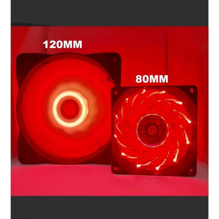 80MM LED RGB RED BLUE WHITE EXHAUST FAN FOR PC AND DESKTOP(FREE SCREWS ...