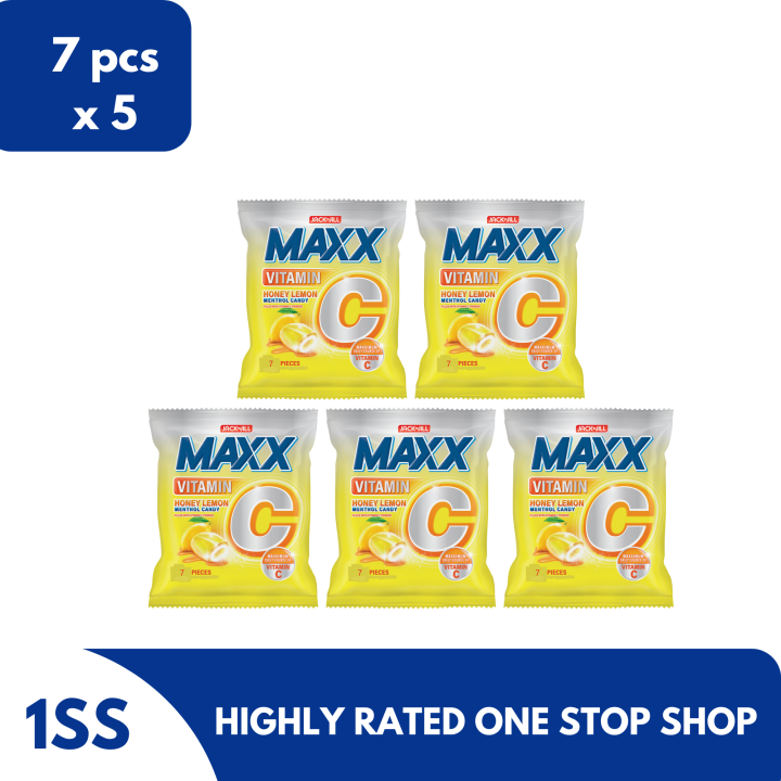 Maxx Vitamin C Honey Lemon Candy, 7pcs per Pack set of 5 | Lazada PH