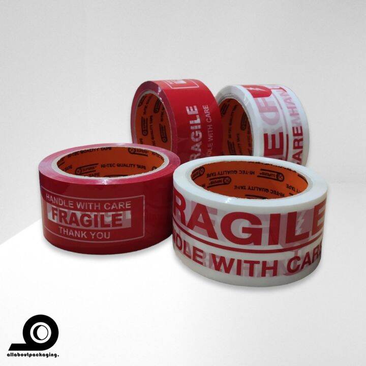 FRAGILE Packaging Tape 2" x 50 Meters Red, White | Lazada PH