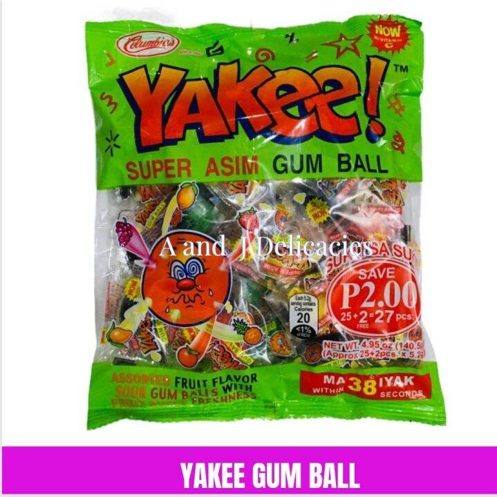 Yakee Super Asim Bubble Gum(24 pcs Per Pack) | Lazada PH