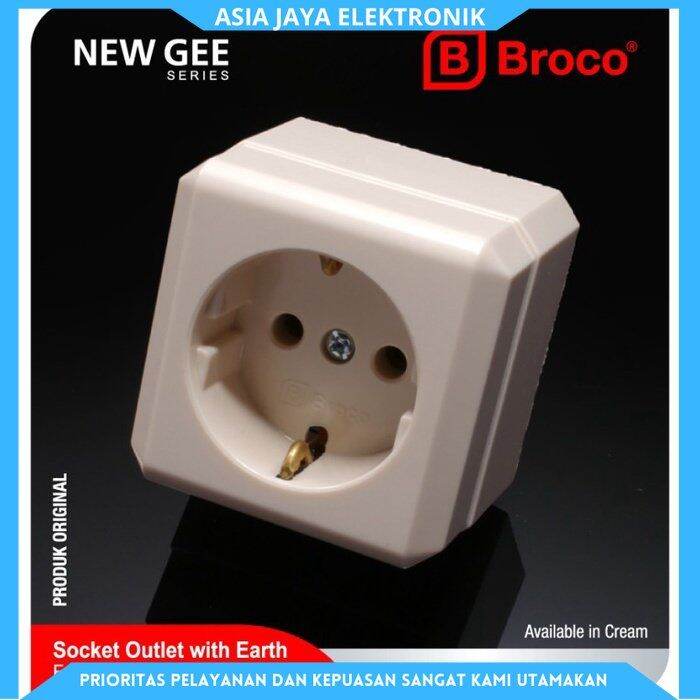 Broco 15410-11 (B) Stop Kontak OB Segi Original | Lazada Indonesia