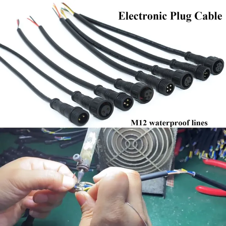 OKDEALS Black Display Pin M12 Equipment Power Wire Optional Cable ...
