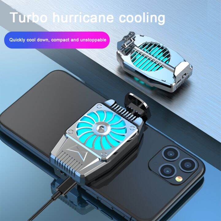 Universal Mini Mobile Phone Cooling Fan Radiator Turbo Hurricane Game ...