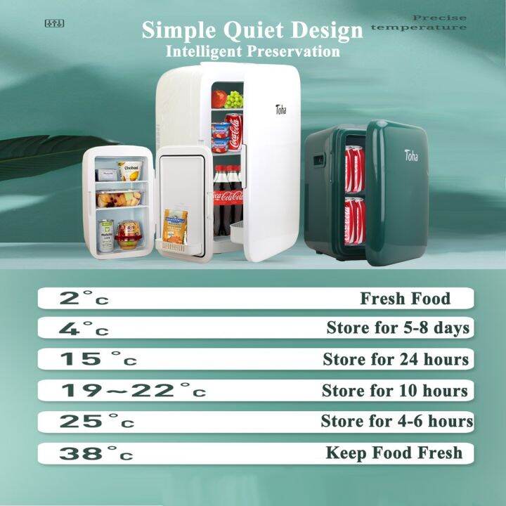 【AwU2flpF】Toha Mini Fridge Refrigerator Mini Ref Household and Car Mini ...