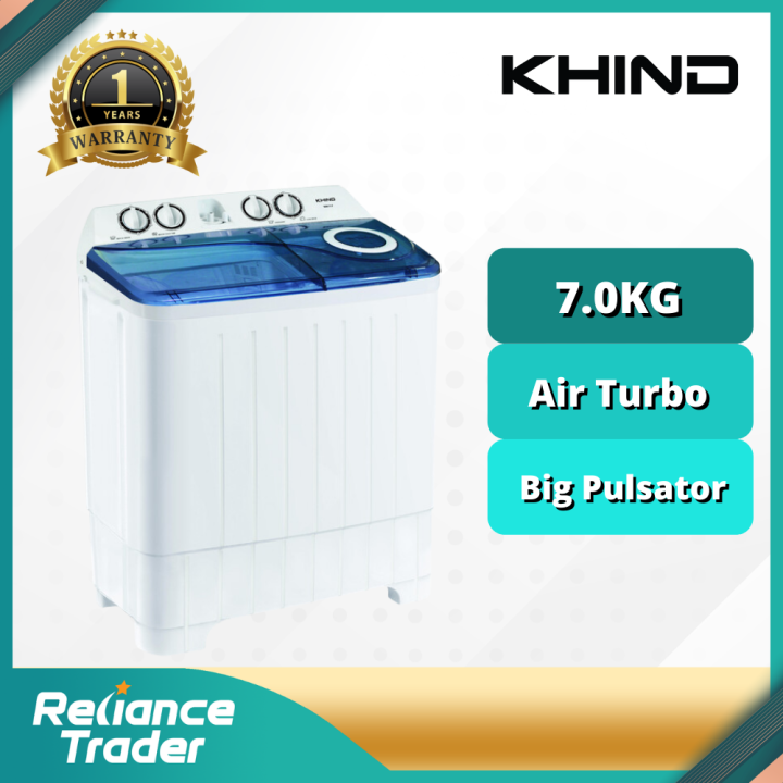 KHIND 7KG Twin Tub Semi Auto Washing Machine WM717 | Lazada