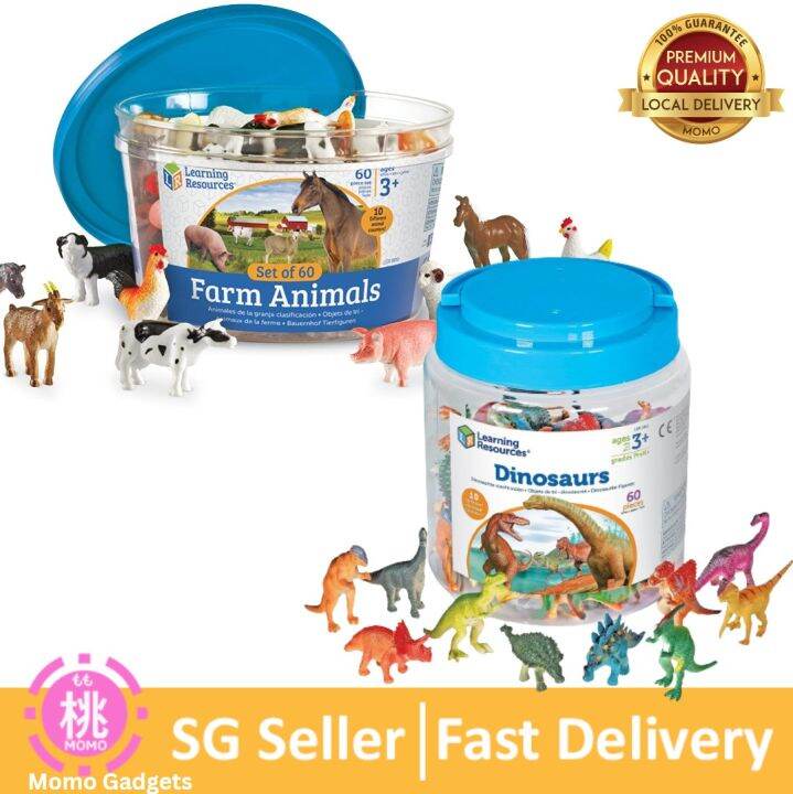 Learning Resources Farm Animal / Dinosaurs Counters, 10 Different ...